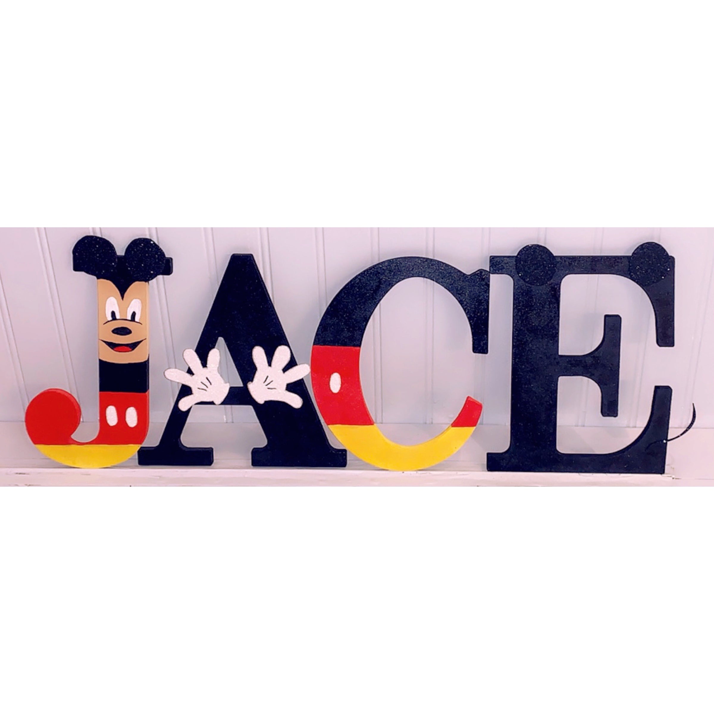 Mickey Mouse Wood Letters